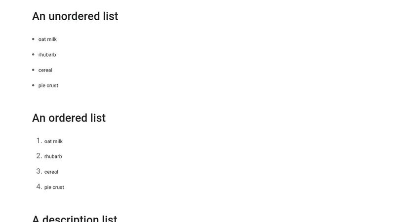Learn CSS: Lists - Types of Lists