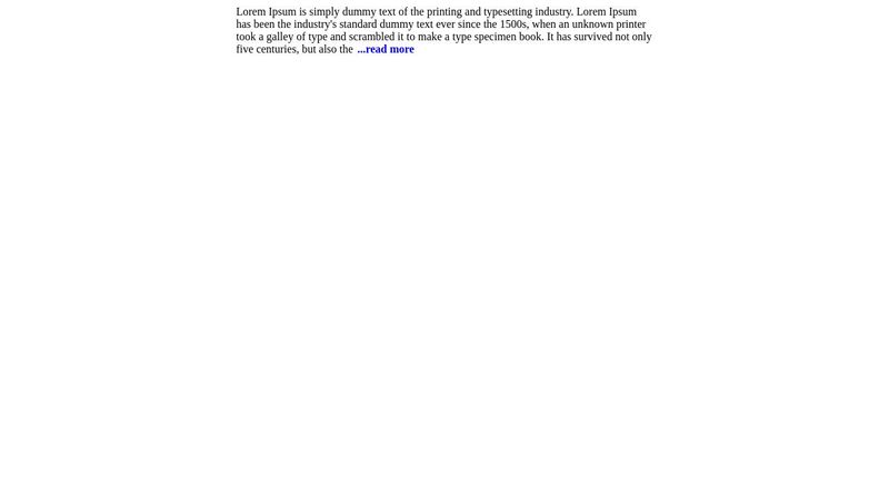 Read More/Read Less on JQuery