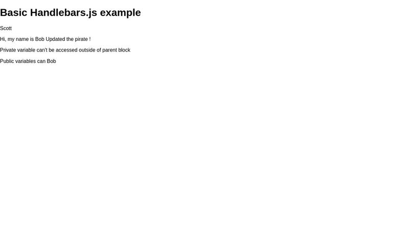 Basic Handlebars.js example