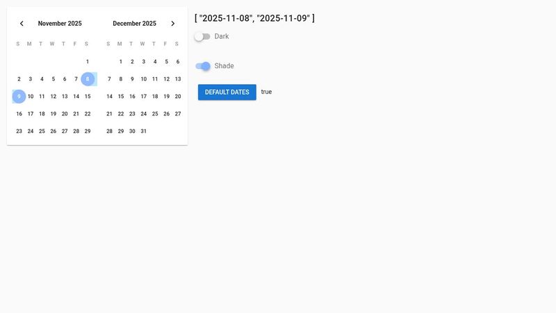 Vuetify Date Range Picker (work in progress)
