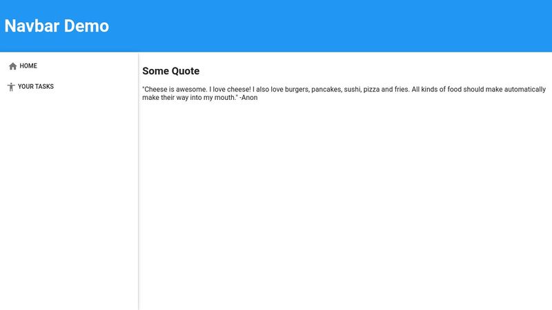 angular-material: Navbar Demo