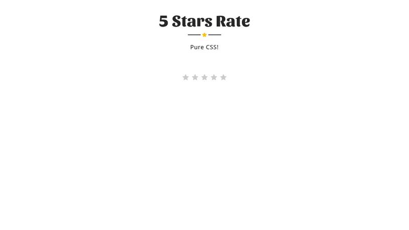 Star Rating Pure CSS Star Rating Pure CSS