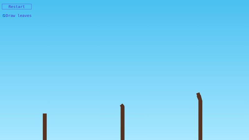 Animated recursive tree