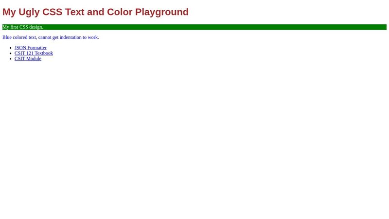 CSS Color and Text Practice