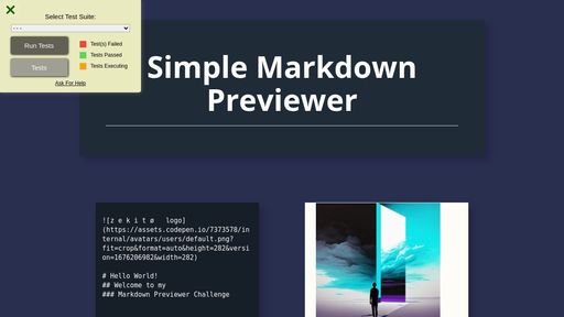 Front End Development Libraries Projects - Build a Markdown Previewer ... Front End Development Libraries Projects - Build a Markdown Previewer ...